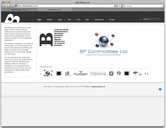 Old Website - Buck Design